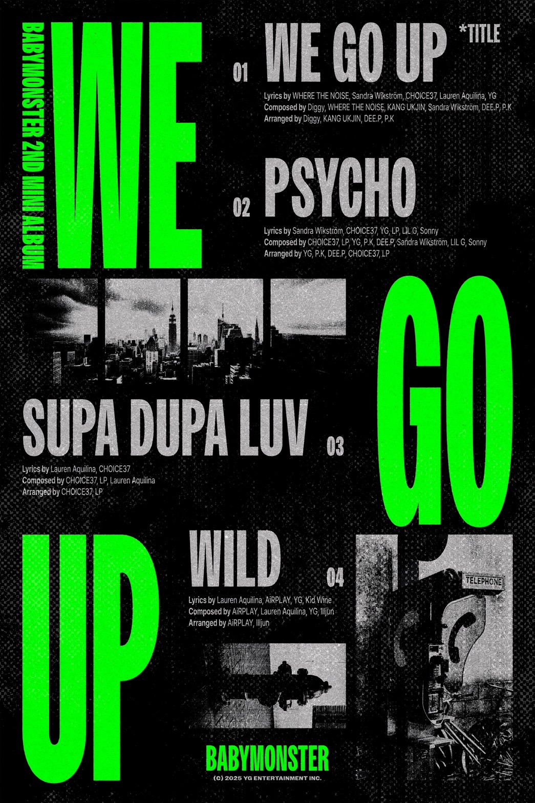 BABYMONSTER, mini álbum 2 [WE GO UP] ¡se revela el póster de la lista ...