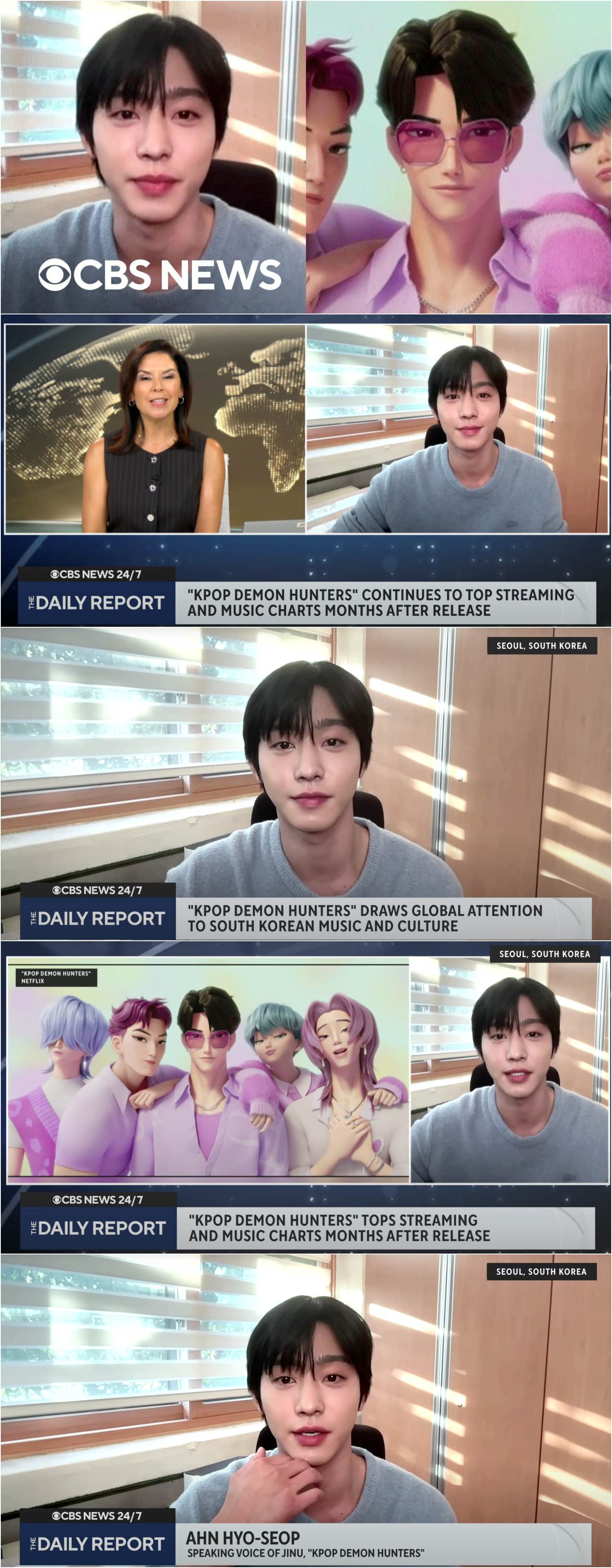 'Kedeheon Jinwoo' Ahn Hyo-seop, premier acteur coréen à apparaître en direct sur CBS News en ...