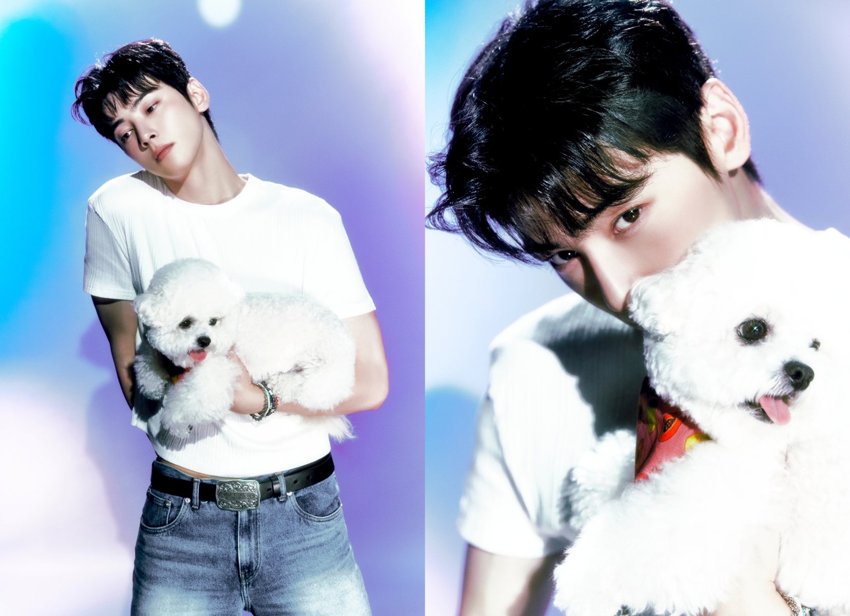 Cha Eun-woo + Dog Combination! Cha Eun-woo Reveals ‘Sweet Papaya’ Concept Photos with His Pet ...