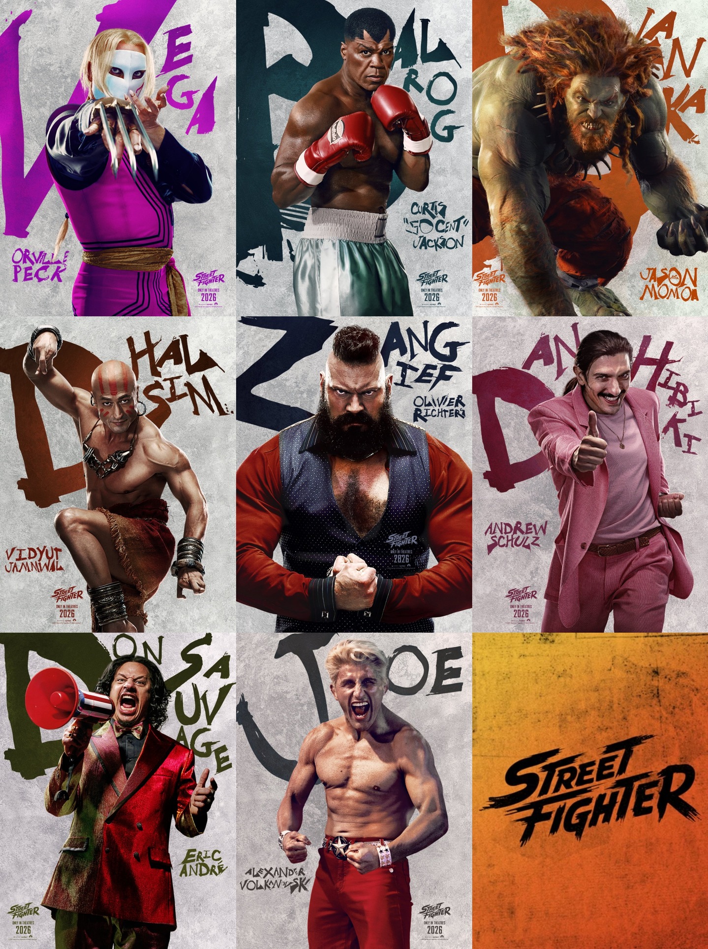 Adogen! Street Fighter Live-Action Movie Character Posters Released